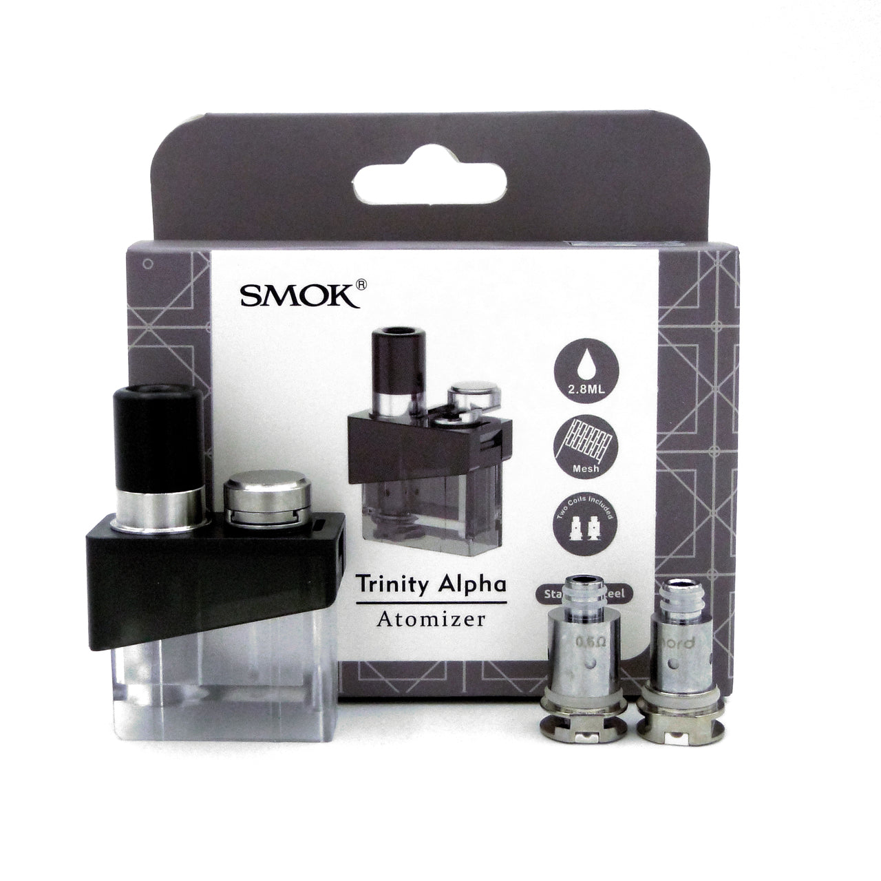 Smok Trinity Alpha Replacement Atomizer (Empty Pod + 2 Mesh Coils ...